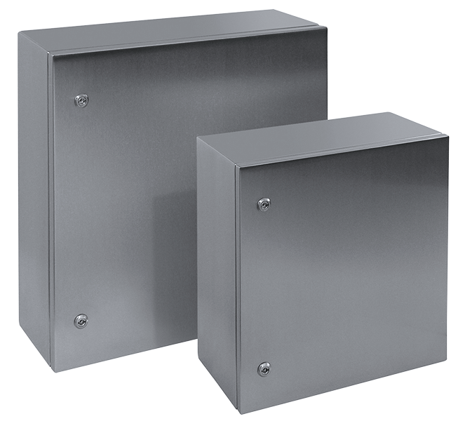Stainless steel control cabinet IP66 | door hinged