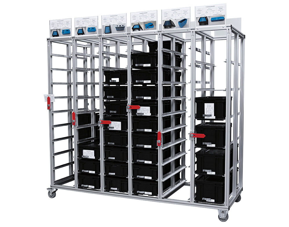 LEAN flow racks | material handling trolleys