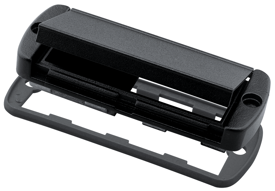 Lid with hinged cap and battery compartment | Alubos